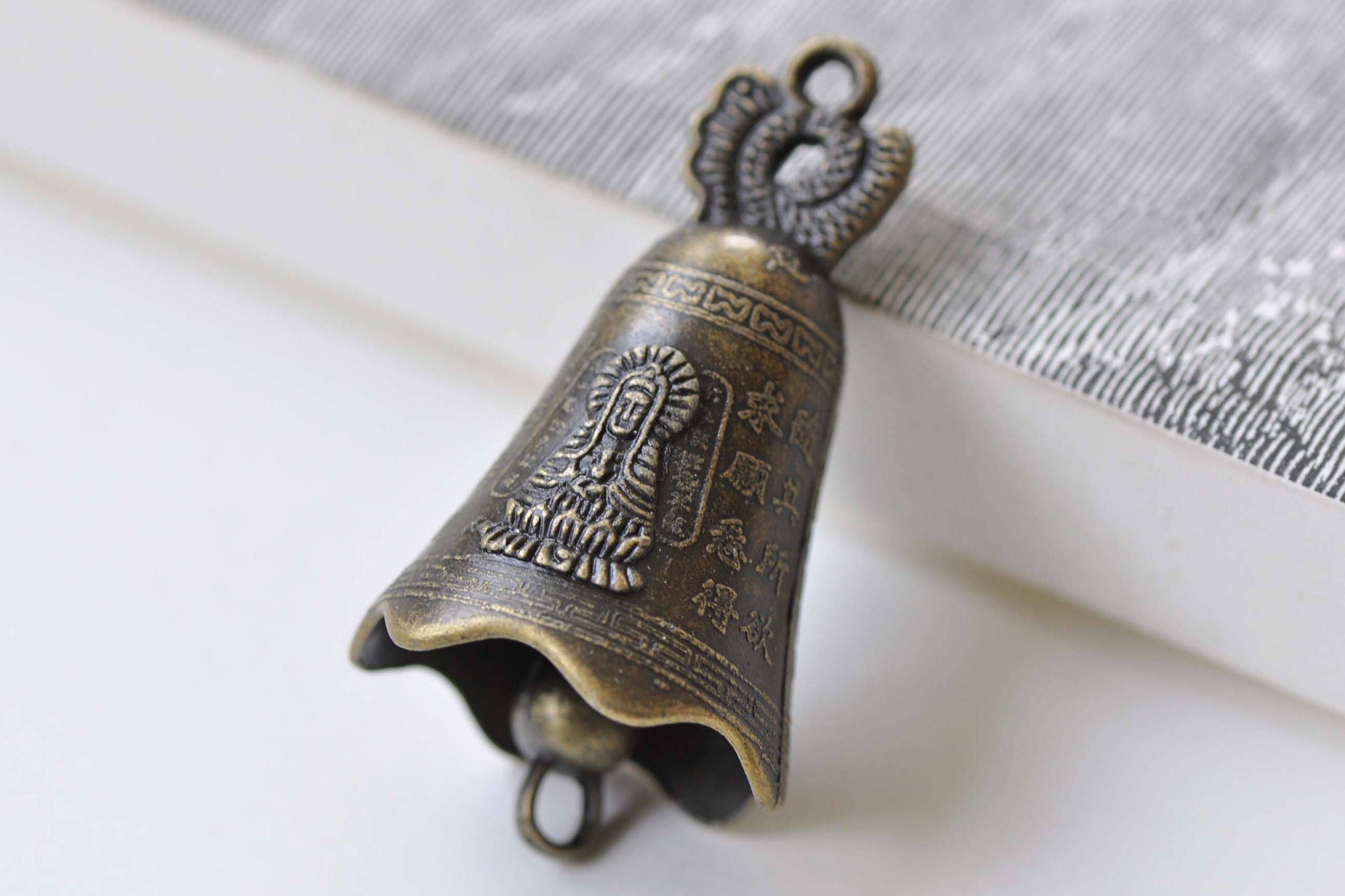 6 Pcs Antique Bronze Large Traditional Chinese Bell Pendants - Etsy