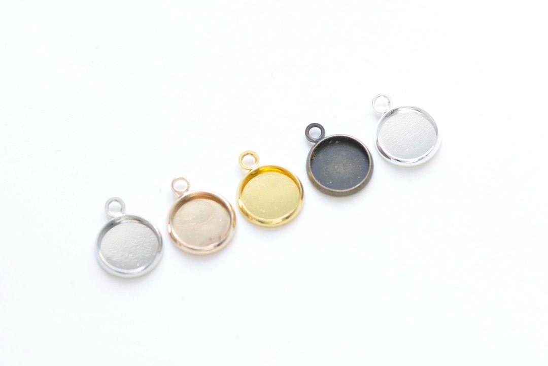 10 Pcs of Brass Base Settings Antique Bronze/silver/platinum/gold 8mm ...