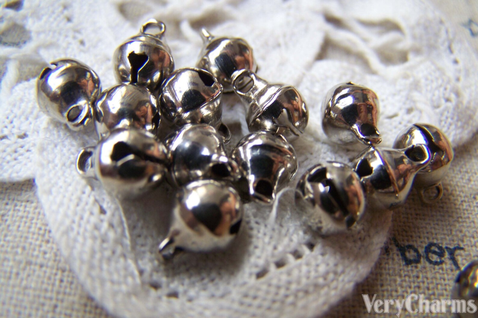 Round Bells Silvery Gray Nickel Tone 6mm Set of 100 Pcs A2777 | Etsy