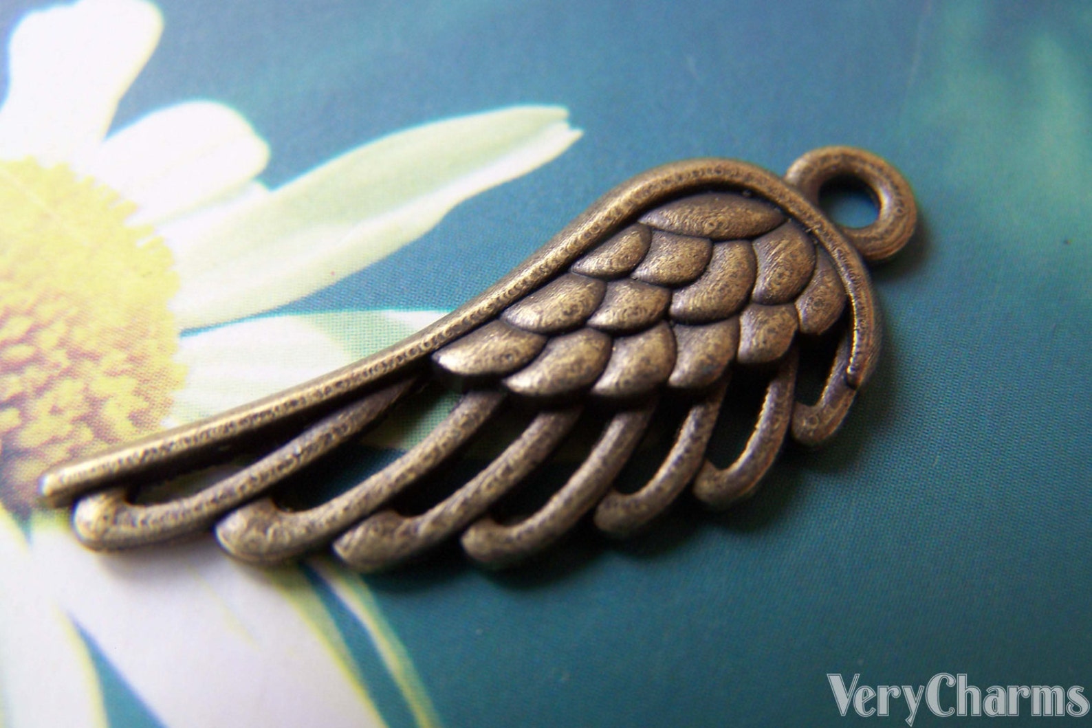 20 Pcs Antique Bronze Filigree Feather Wing Charms 12x33mm - Etsy