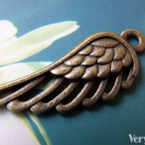 20 Pcs Antique Bronze Filigree Feather Wing Charms 12x33mm A5299 - Etsy