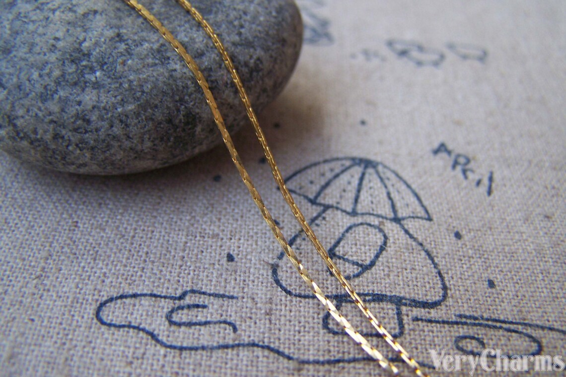 Snake Chain Gold Flat Cobra Chain Size 0.7mm/0.8mm Set of 16ft - Etsy