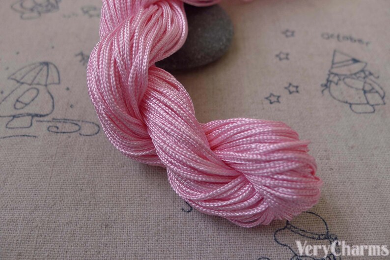 One Bundle of 36 Meters Pink Chinese Knot Rattail Braided - Etsy