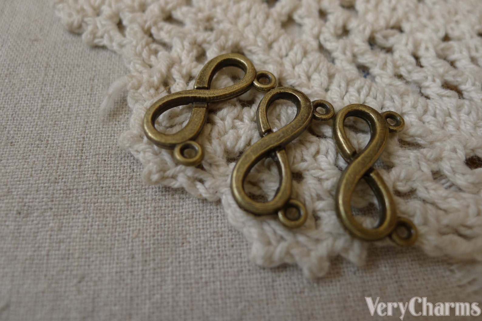 Figure 8 Connector Bronze Charms 10x20mm Set of 50 Pcs A7464 - Etsy
