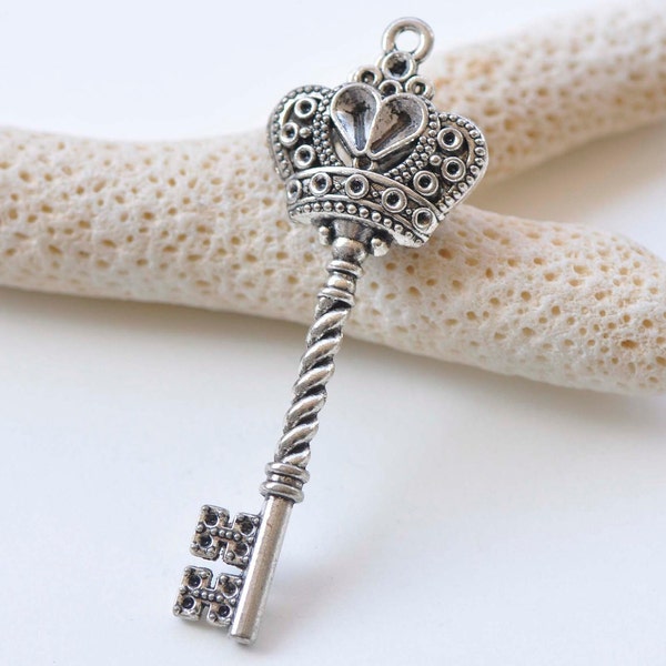 Crown Key Necklace - Etsy