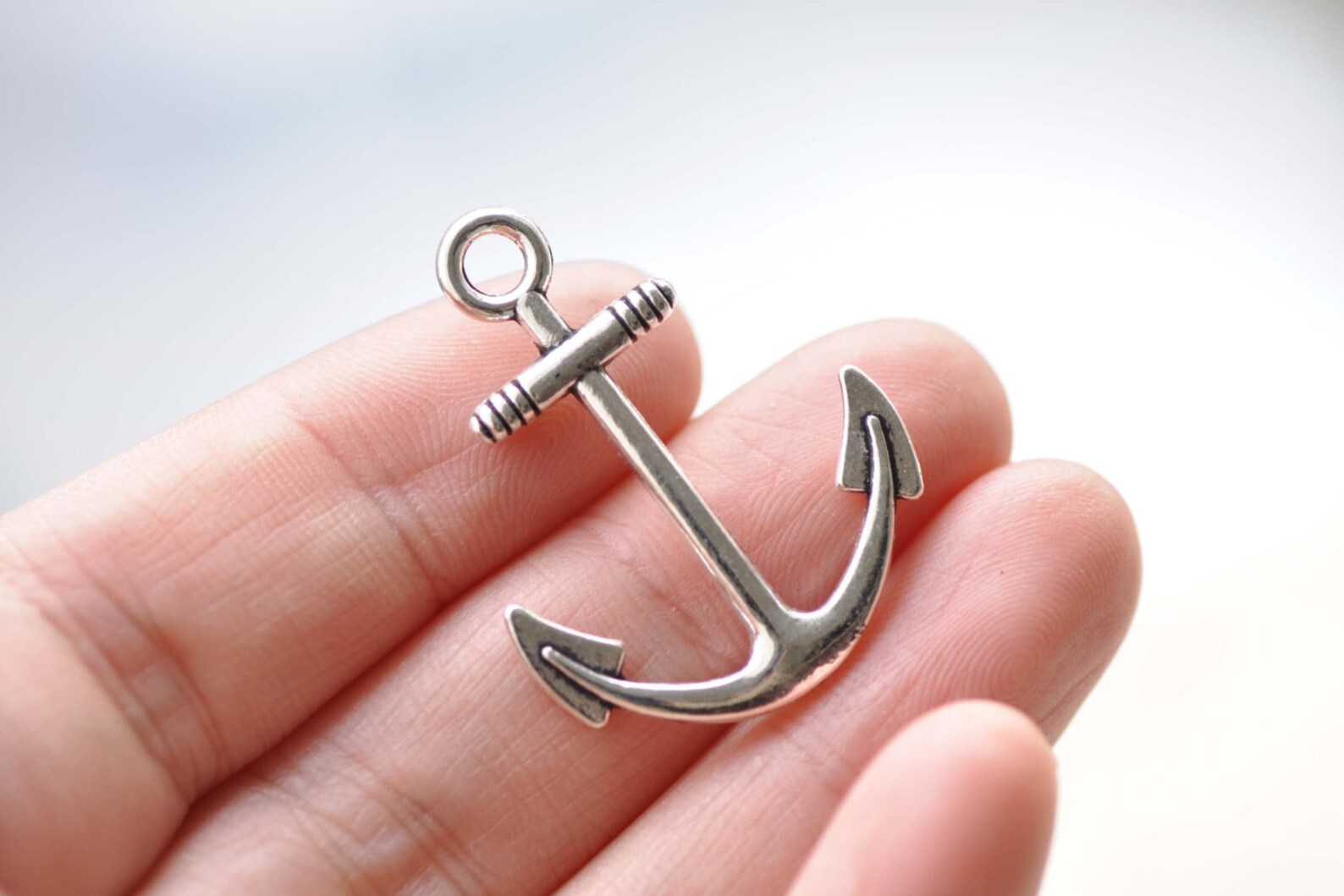 Antique Silver Long Anchor Charms 25x31mm Set of 20 A8401 - Etsy