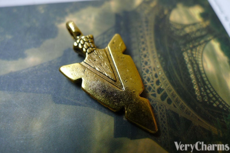 10 Pcs Antique Gold Triangle Arrow Symbol Charms 16x31mm A5681 - Etsy