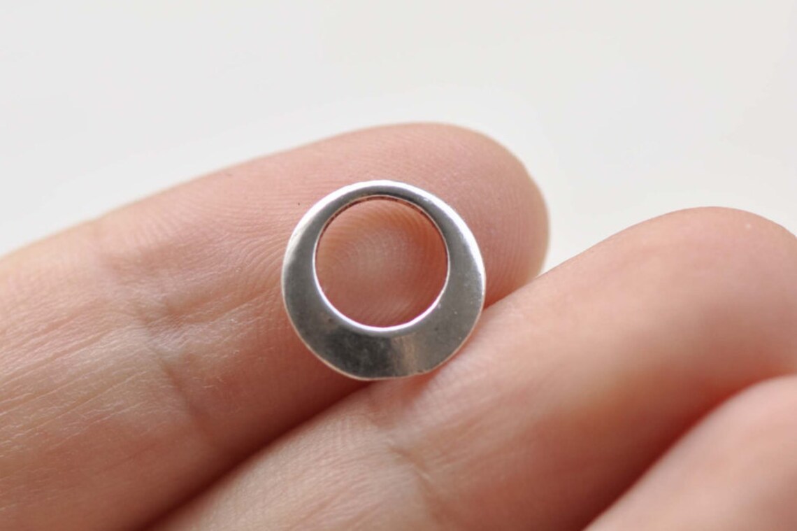 50 Pcs Antique Silver Small Smooth Round Circle Rings 11mm - Etsy