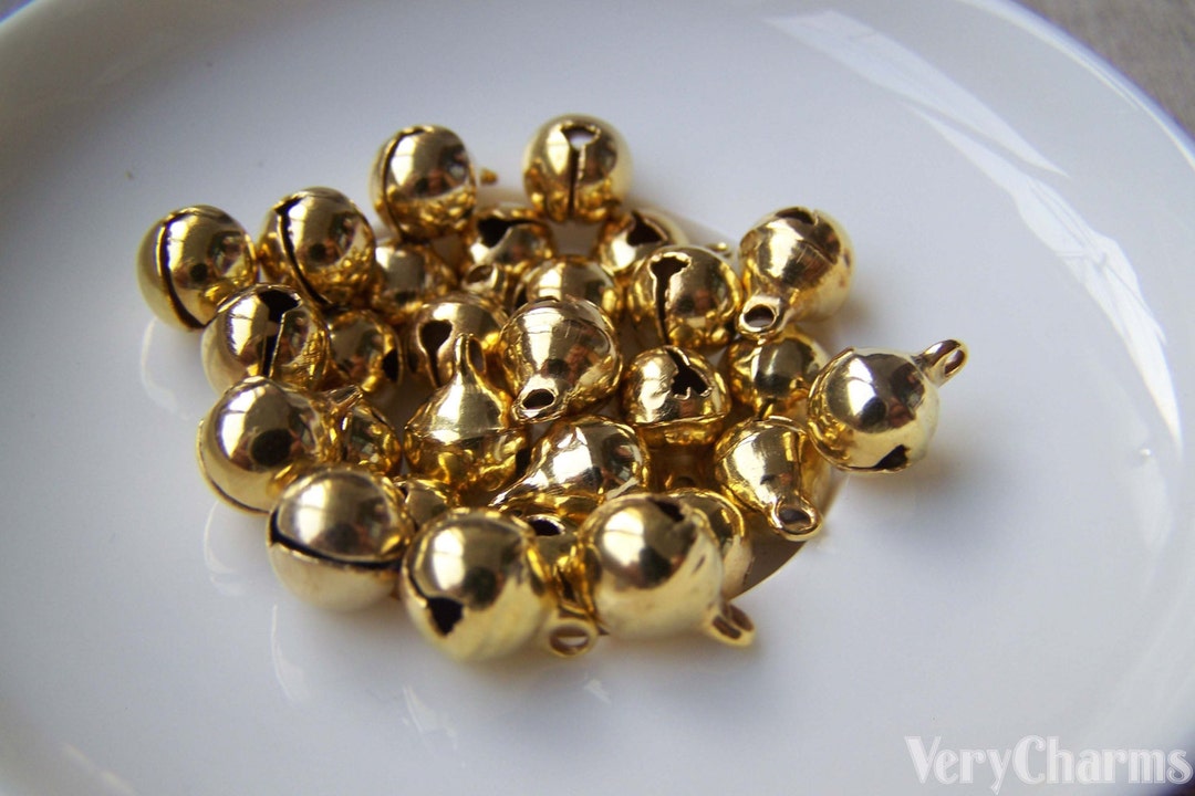 50 Pcs of Gold Color Bells Jingle Bells Charms 6mm A3850 - Etsy