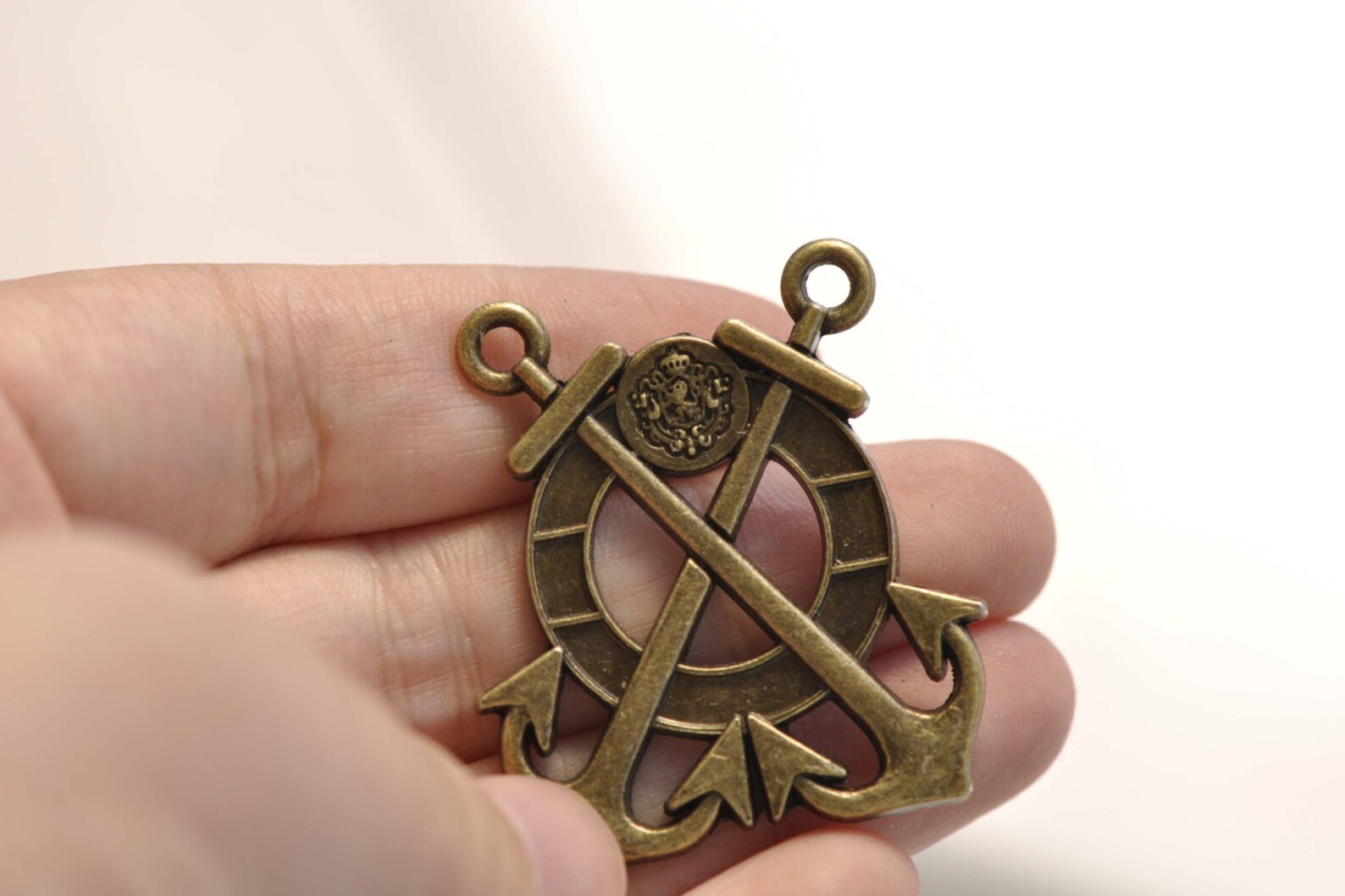 Double Anchor Life Ring Charm Pendants Antique Bronze/silver - Etsy