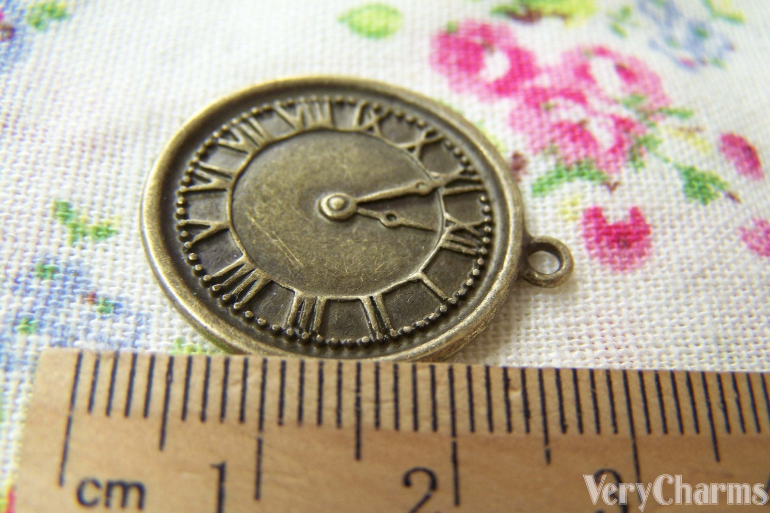 10 Pcs of Antique Bronze Round Clock Charms 24mm A479 | Etsy