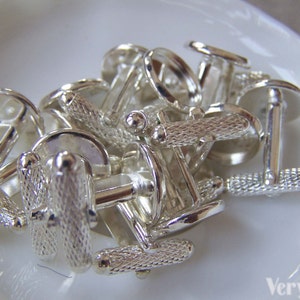 10 Pcs Silver DIY Cufflink Blanks With 12mm Round Bezel A2196 - Etsy