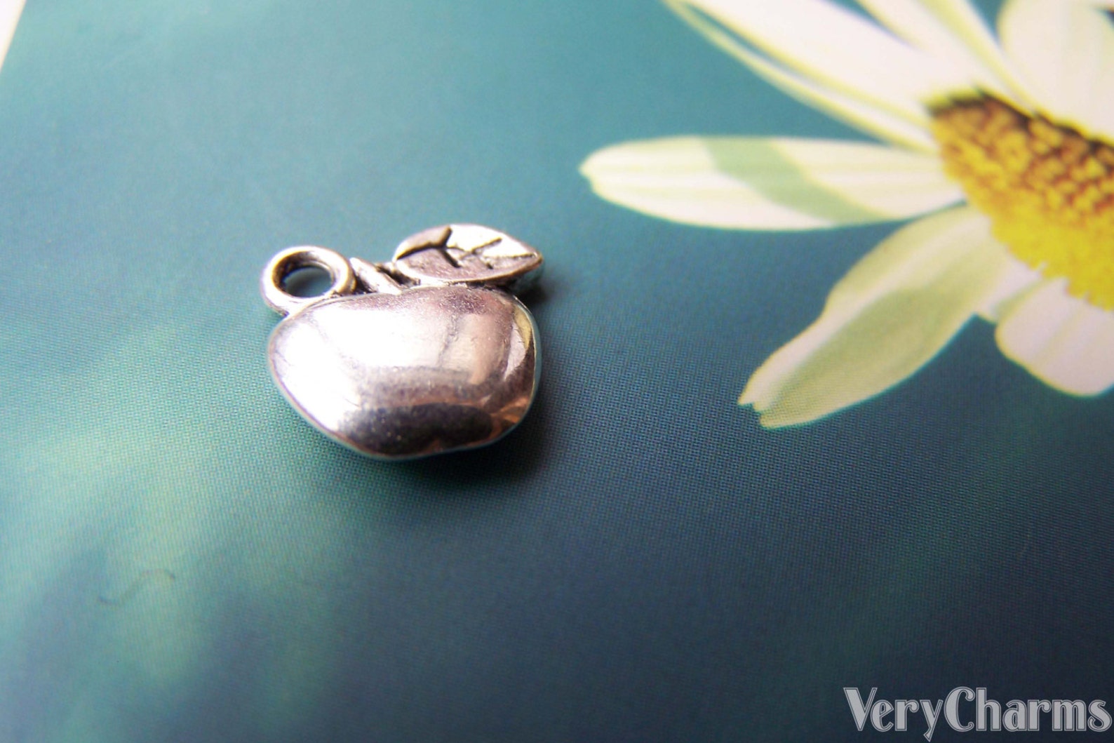 Silver Apple Charms Antiqued Pendants 10x10mm Set of 20 Pcs - Etsy