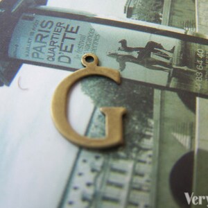 10 Pcs of Antique Bronze Brass Alphabet Letter G Charms 10x15mm A2412 ...
