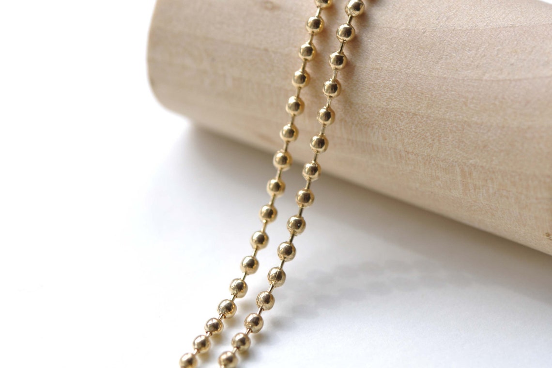 16ft (5m) KC Light Gold Iron Ball Chain 2.4mm A8308 - Etsy