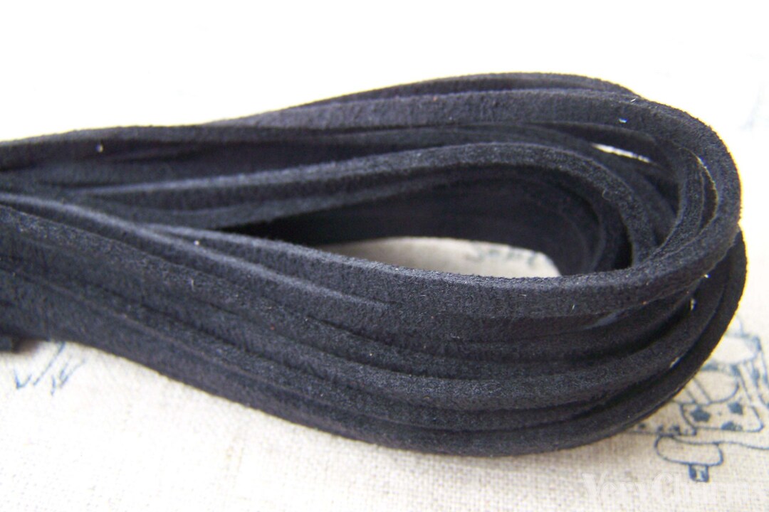 10 Meters of Flat Square Black Faux Leather Ribbon Cords String A669 - Etsy