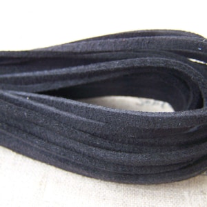 10 Meters of Flat Square Black Faux Leather Ribbon Cords String A669 - Etsy