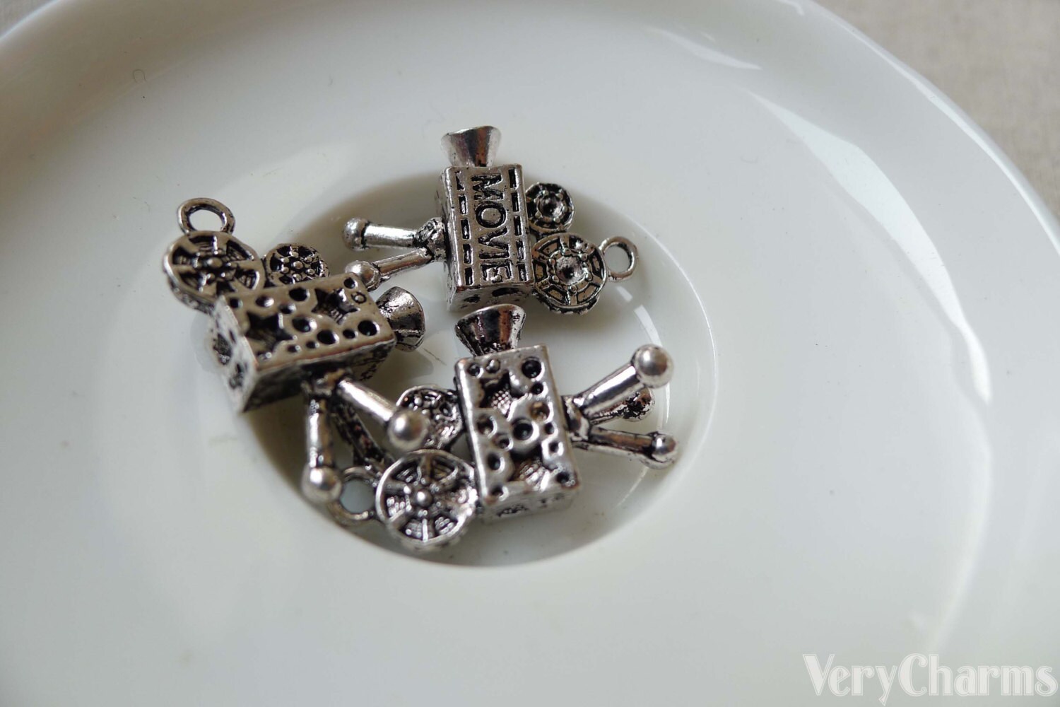 6 Pcs Movie Camcorder Antique Silver Video Camera Charms - Etsy
