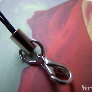 Black Strap Lariat Lanyard With 10mm Silver Lobster Clasp Cell Phone ...
