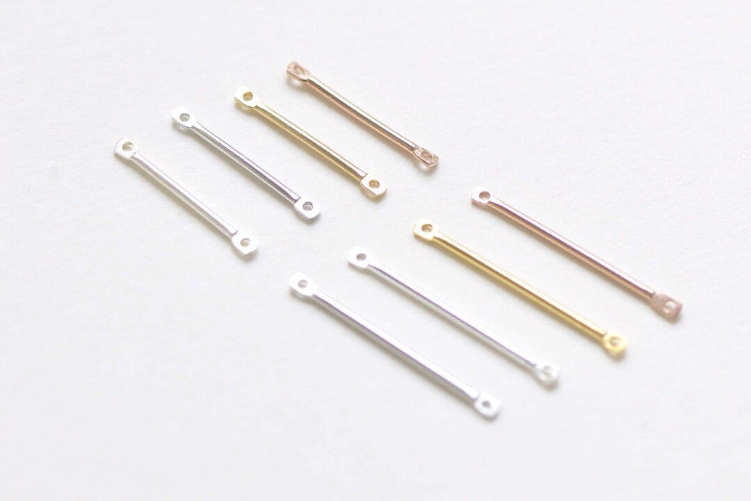 6 Pcs 925 Sterling Silver Connecting Rod Bar Link Jewelry Connector ...