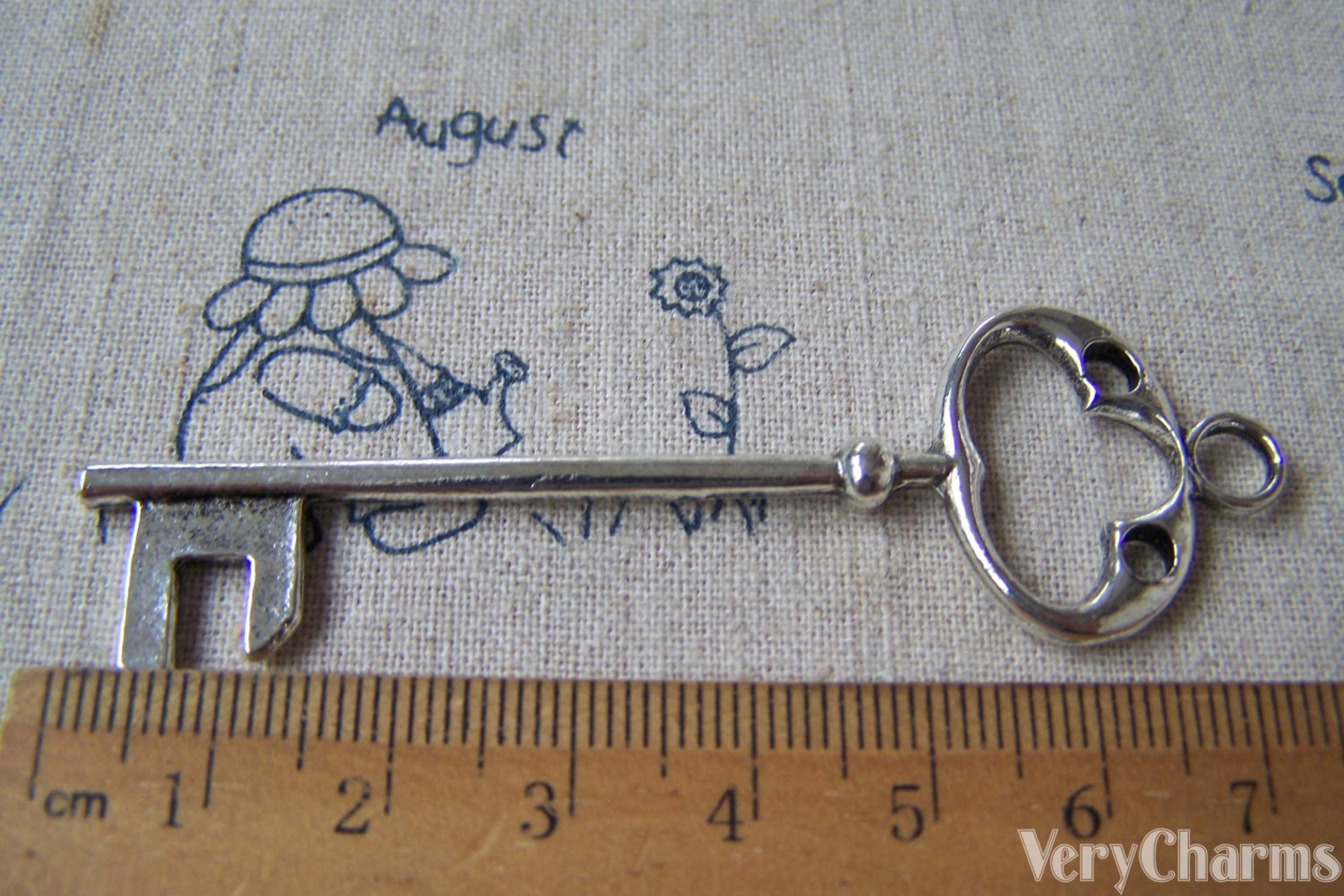 6 Pcs of Antique Silver HUGE Key Pendants Charms 23x75mm A5316 - Etsy