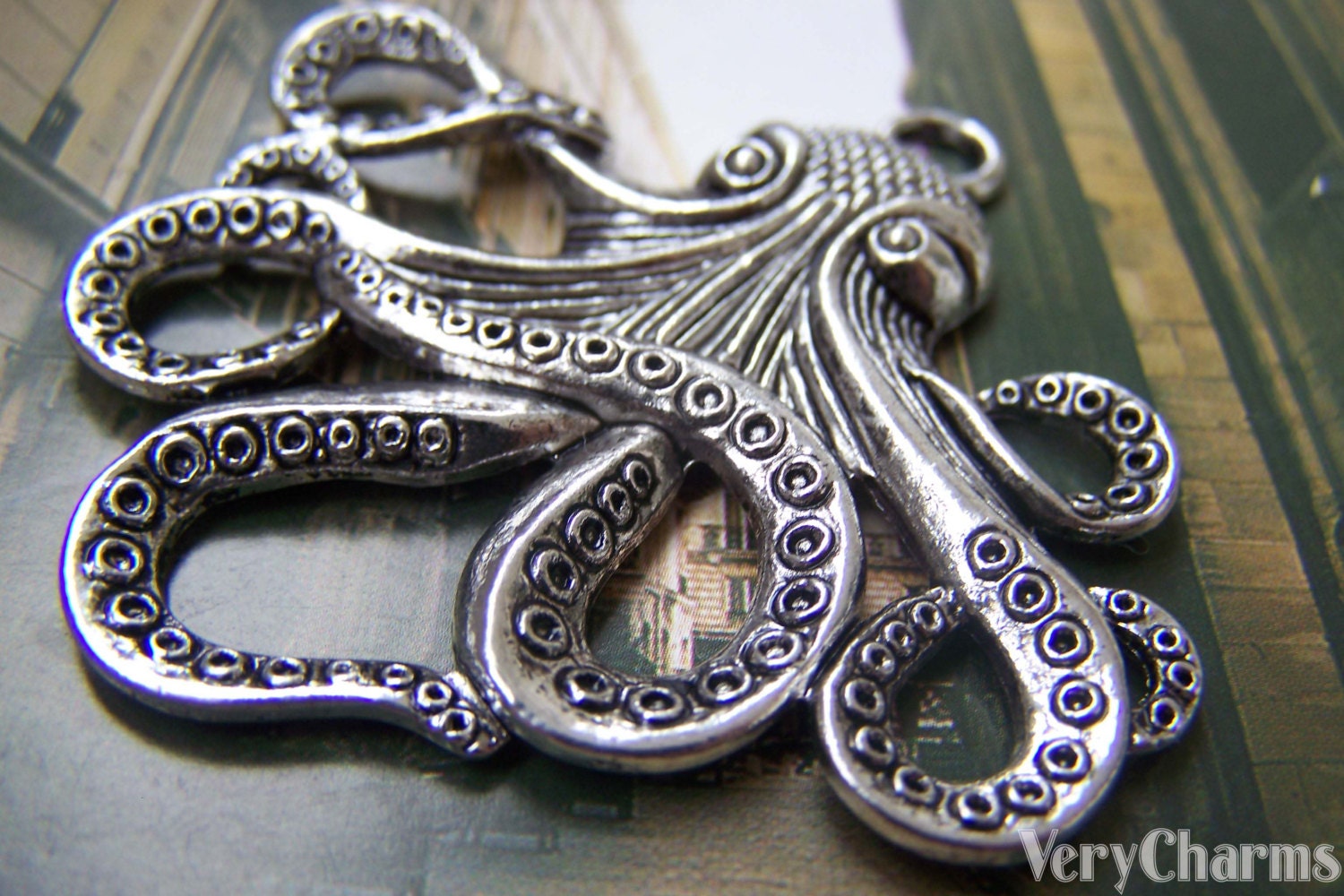 4 Pcs of Antique Silver Huge Octopus Pendants 57x59mm A2919 - Etsy