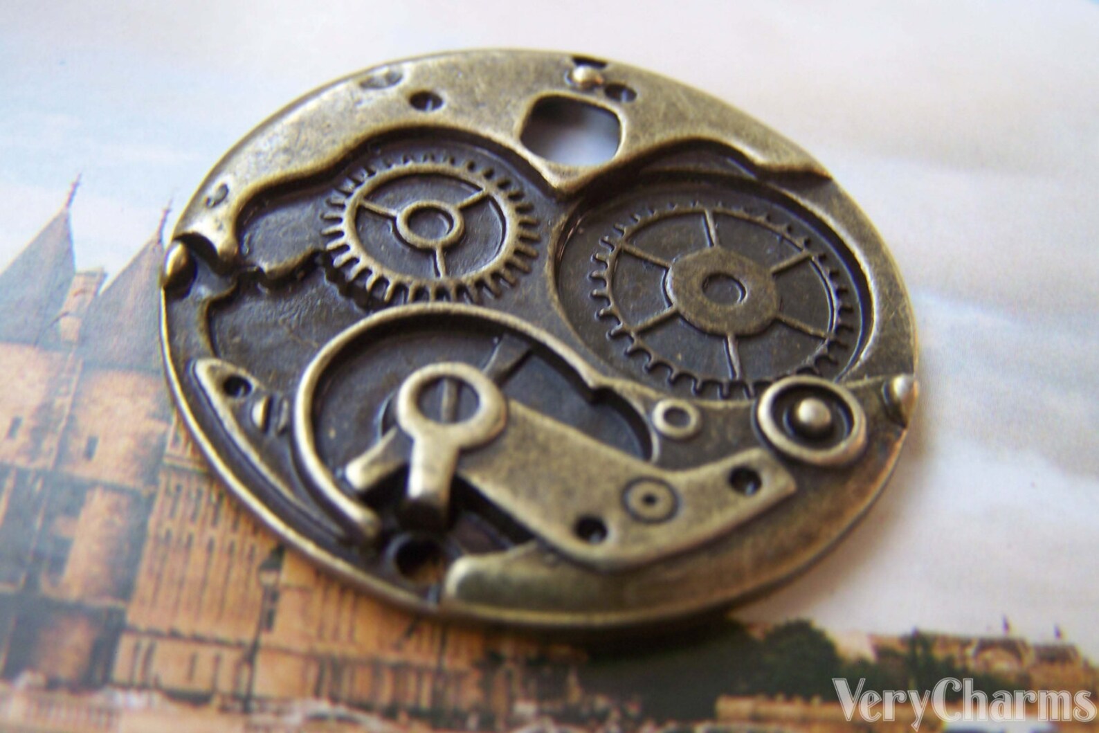 6 Pcs of Antique Bronze Mechanical Watch Clock Pendants 37mm A4057 - Etsy