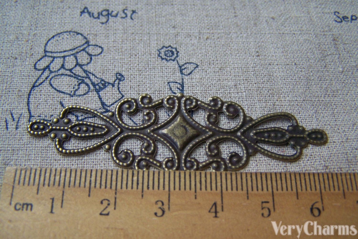 20 Pcs of Antique Bronze Filigree Flower Embellishments | Etsy