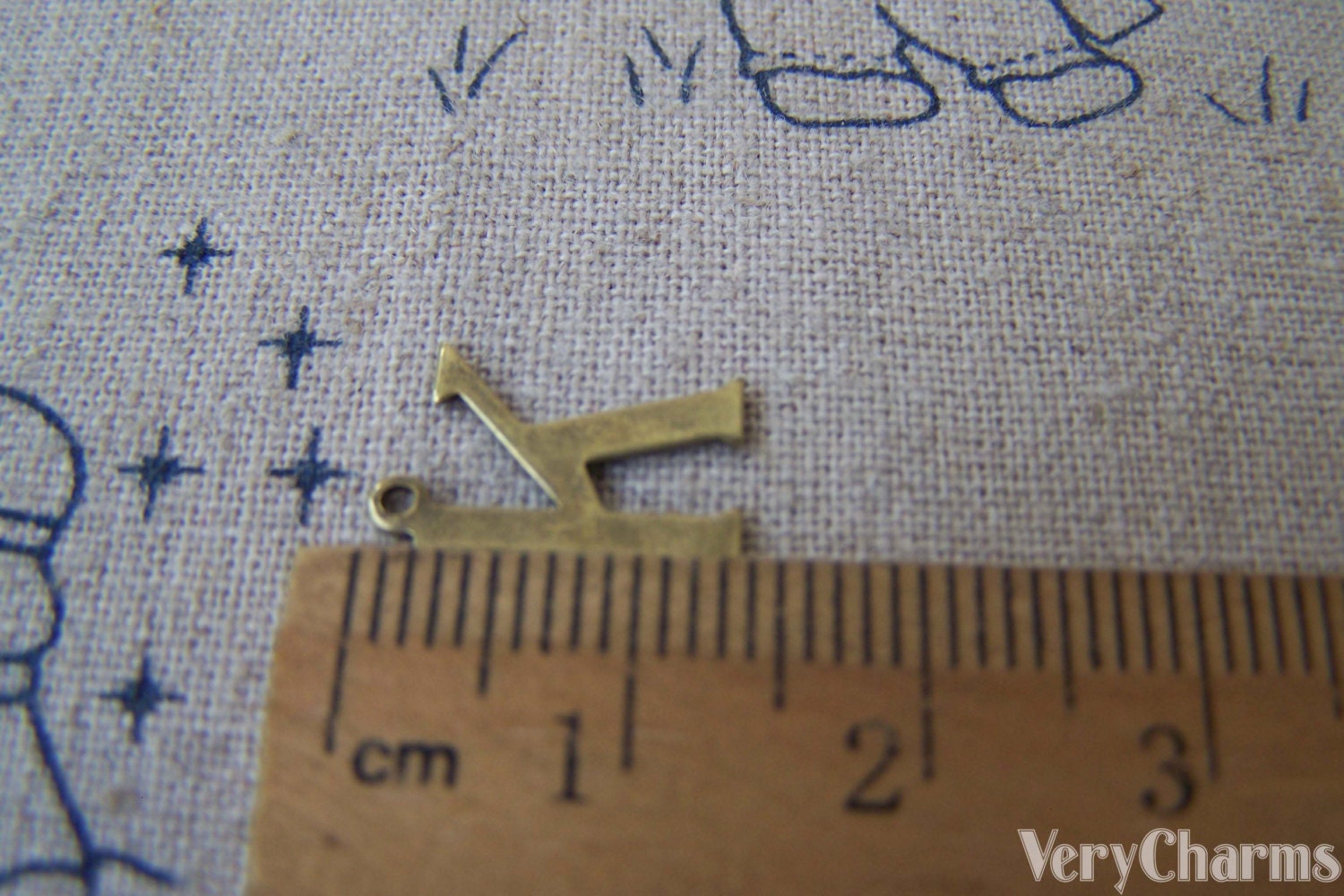 10 Pcs of Antique Bronze Brass Alphabet Letter K Charms - Etsy