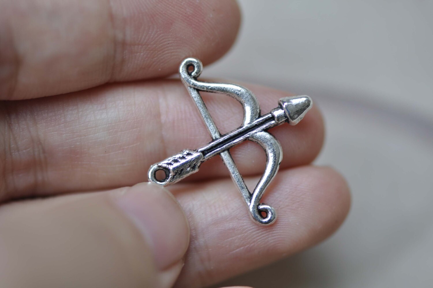 Bow and Arrow Connectors Antique Silver Archery Charms 25x25mm | Etsy