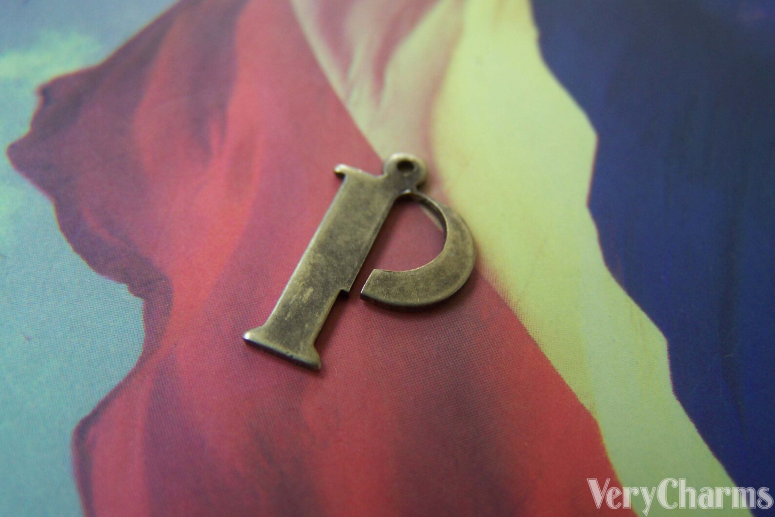 10 pcs of Antique Bronze Brass Alphabet Letter P Charms | Etsy