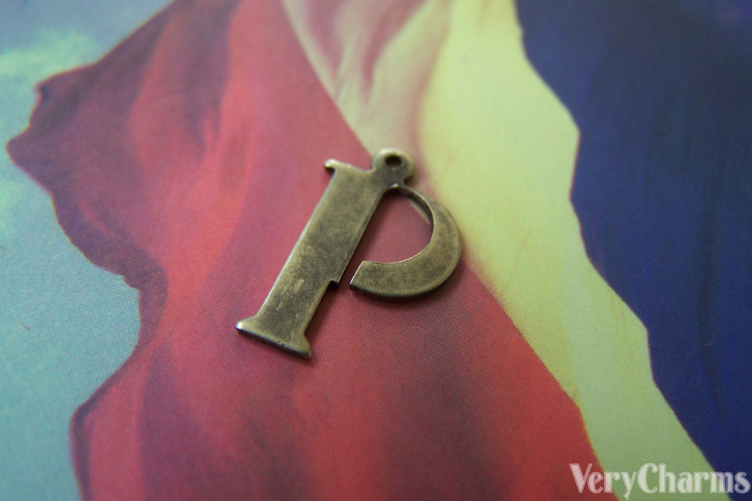 10 pcs of Antique Bronze Brass Alphabet Letter P Charms | Etsy