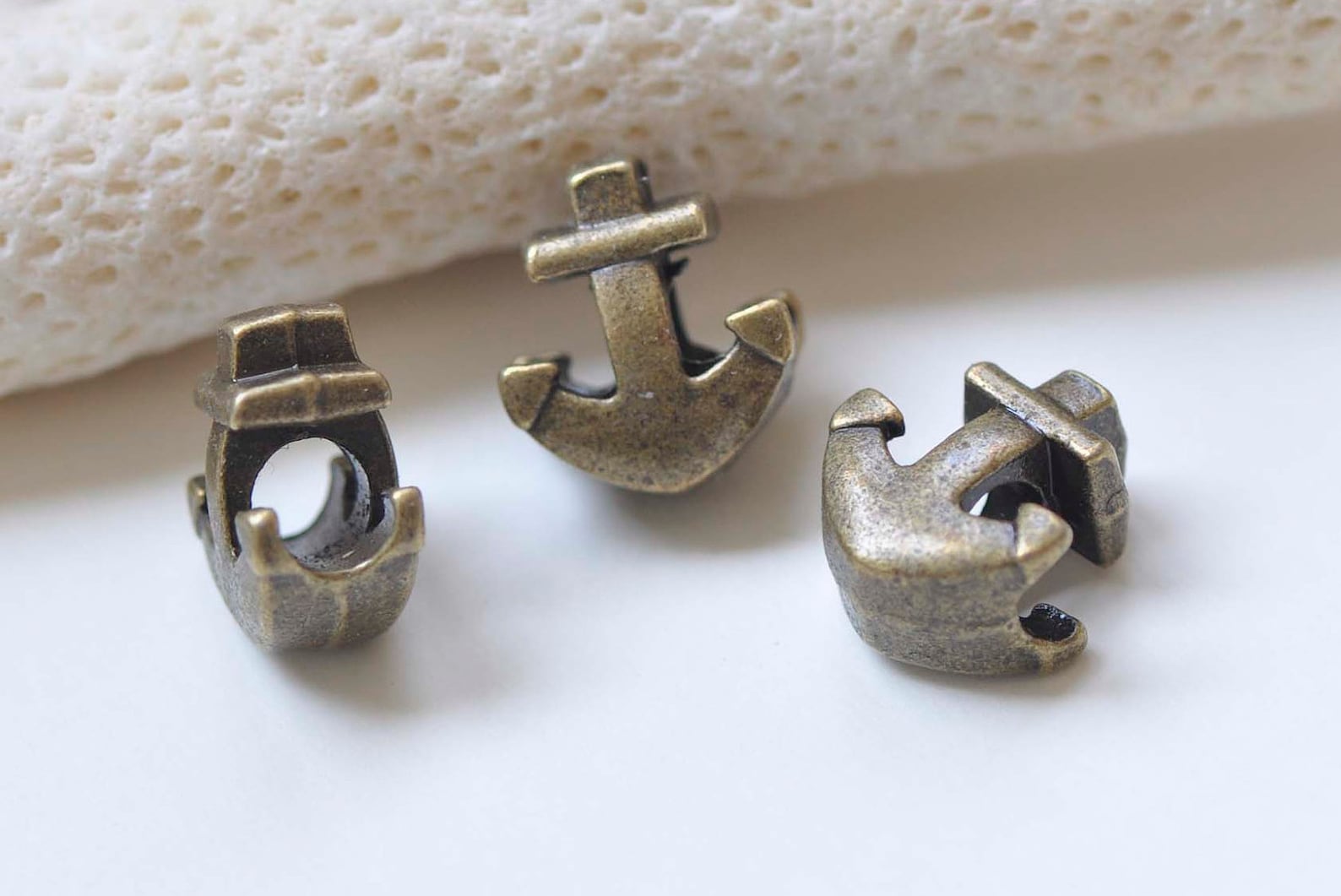 30 Pcs Antique Bronze Anchor Spacer Beads 12x13mm A3542 - Etsy