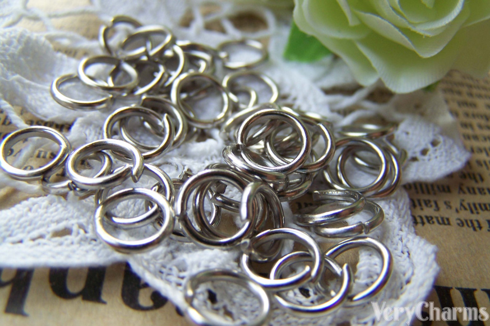 8mm Jump Rings Silvery Gray OD Ring 18gauge Set of 200 Pcs | Etsy