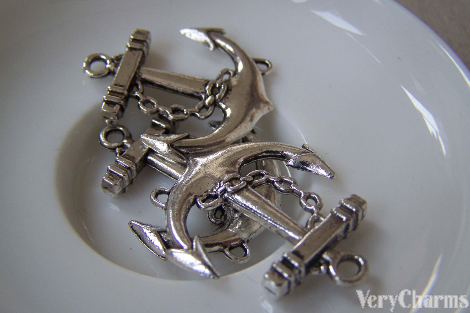 Anchor Charms Antique Silver Nautical Charms 25x28mm Set of 10 - Etsy