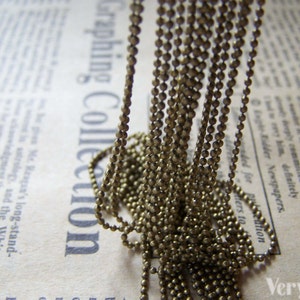 16ft (5m) Antique Bronze Brass Fine Bead Ball Chain 1.2mm A3994 - Etsy
