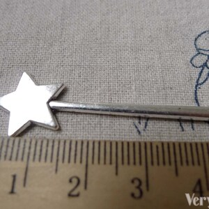 10 Pcs of Antique Silver Star Stick Charms 14x48mm A6869 - Etsy