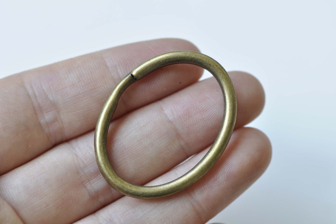 10 Pcs of Antique Bronze Oval Key Rings 28x36mm A8492 - Etsy