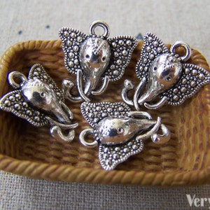 20 Pcs Antique Silver Ivory Elephant Charms 15x16mm A595 - Etsy
