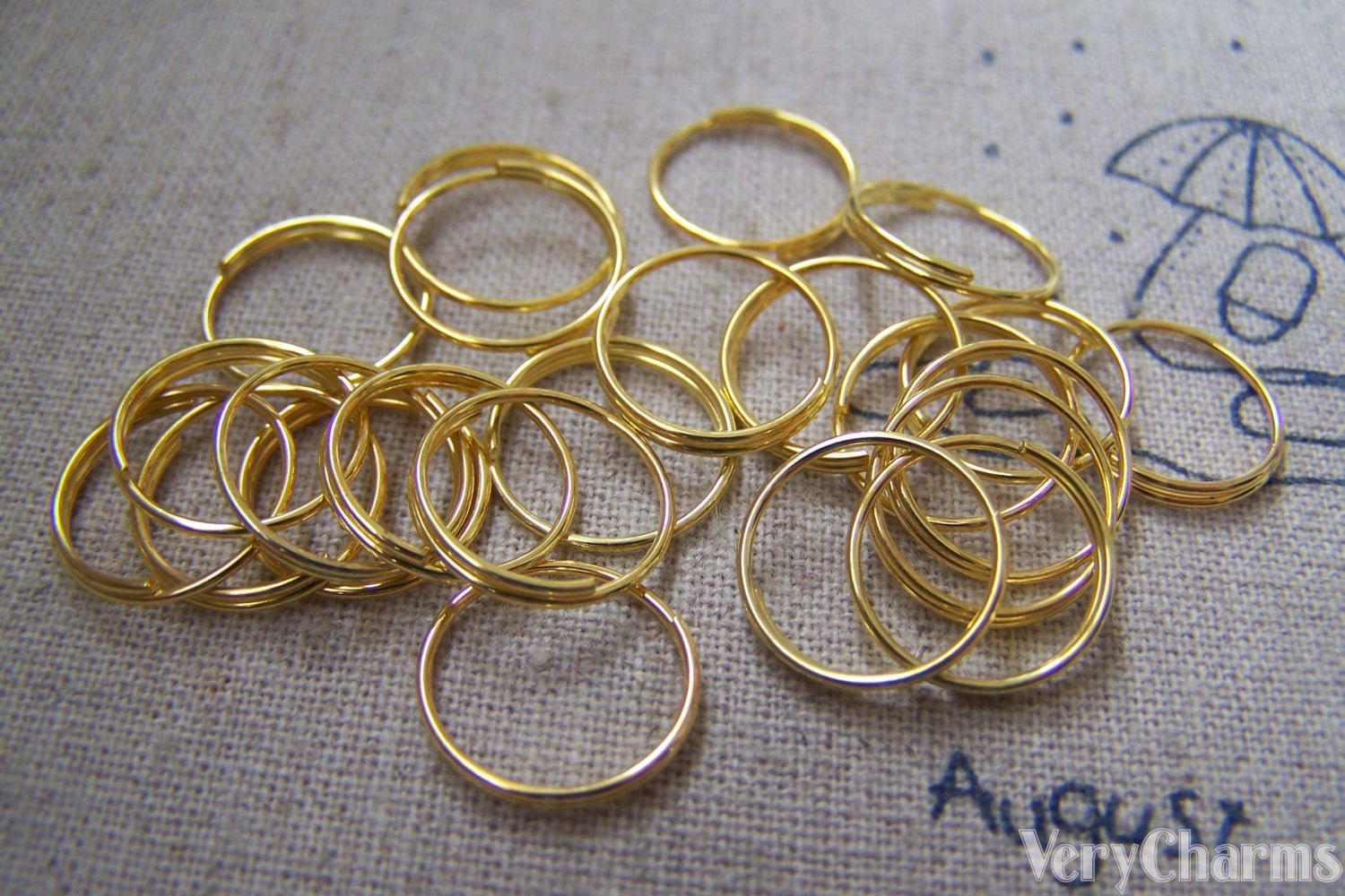 150 Pcs of Gold Tone Split Rings 12mm A2183 - Etsy