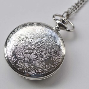 1 PC Platinum Filigree Pocket Watch Pendant Size 47mm A8791 - Etsy
