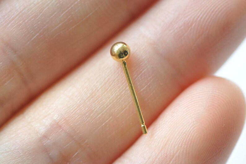 4 Pcs 2 Pairs 925 Sterling Silver Ball Earring Stud Post - Etsy