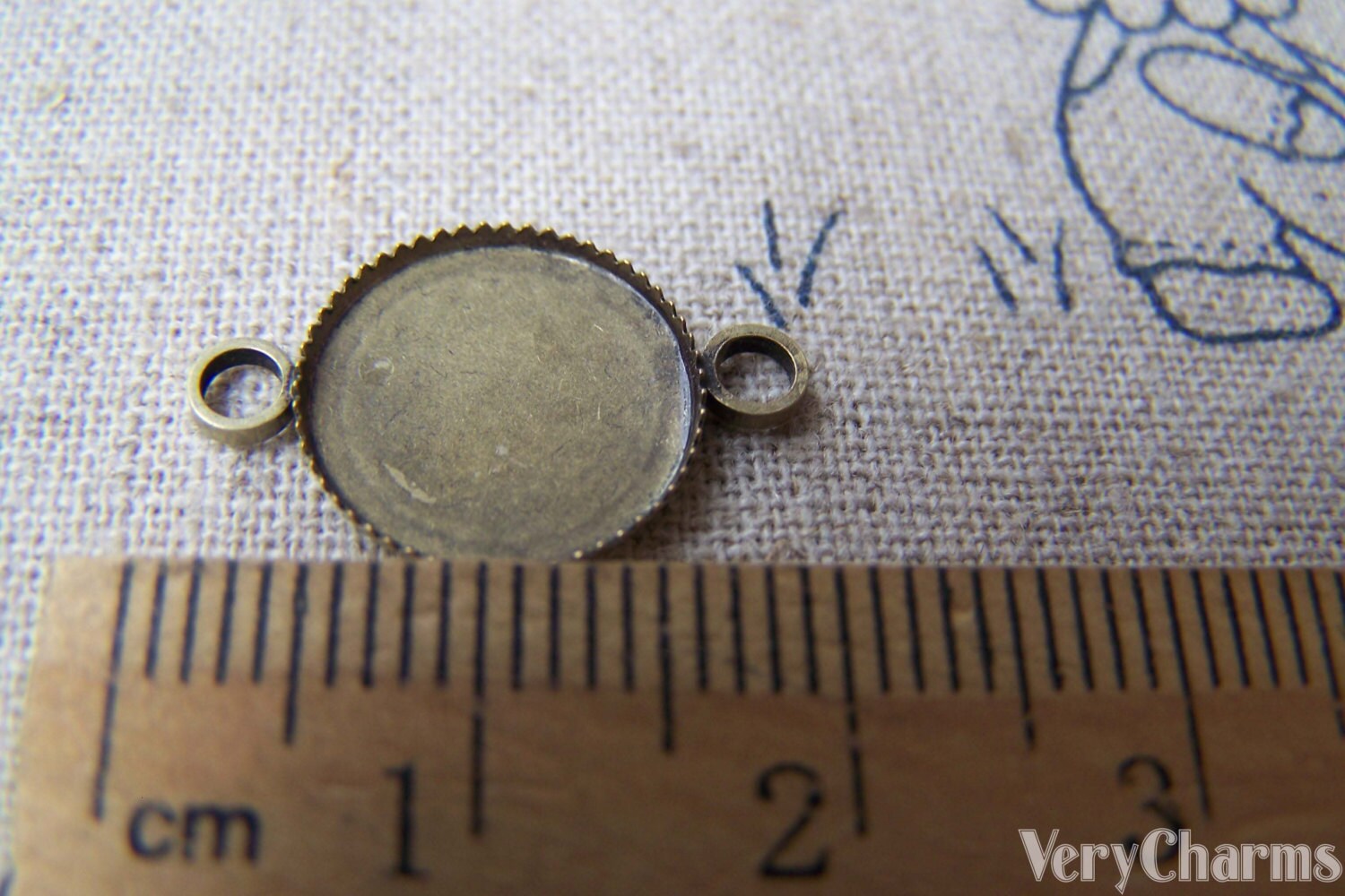 10 Pcs of Antique Bronze Brass Round Sawtooth Base Settings - Etsy