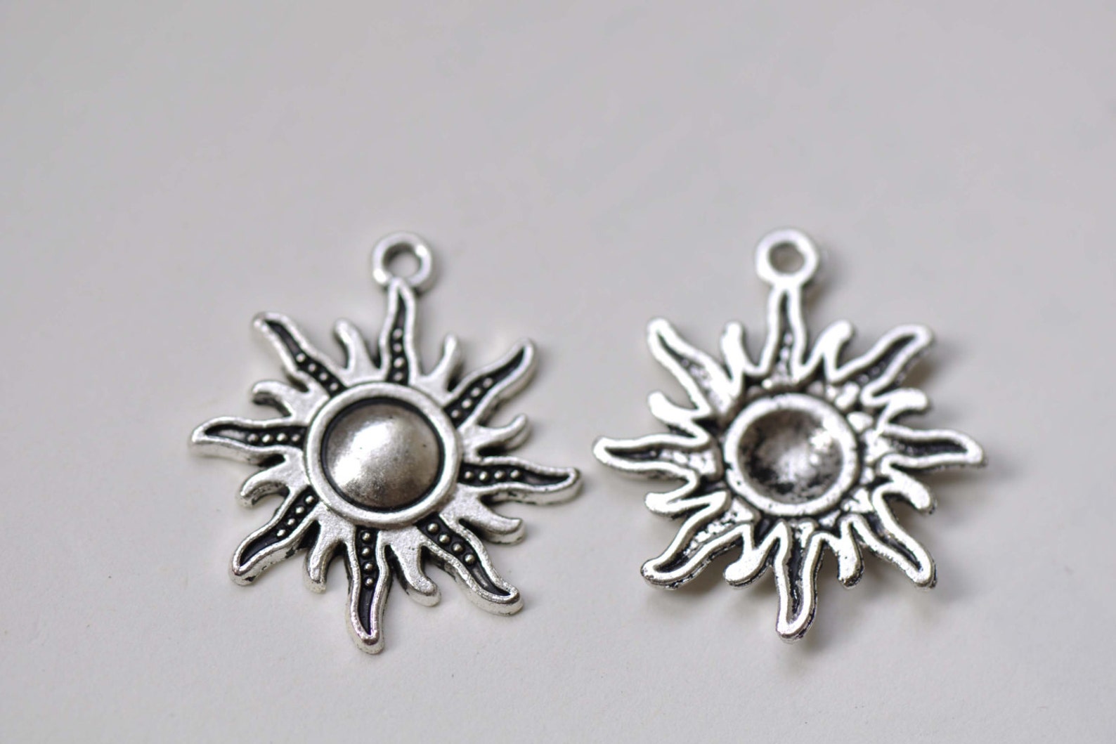 Antique Silver Sun Flame Fire Charms 25x28mm Set of 20 A8031 - Etsy