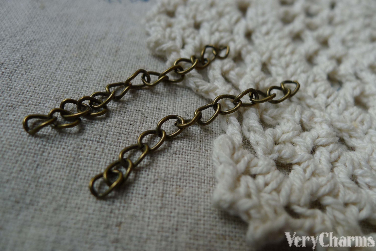 Extension Chain Antique Bronze Steel Precut Links 3mm Set of | Etsy