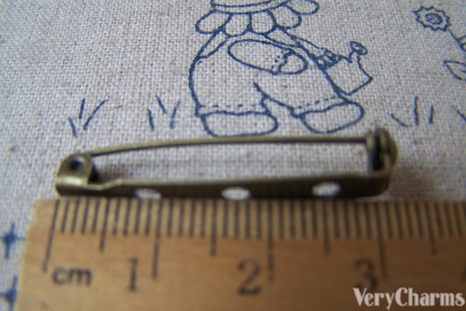 Antique Bronze Long Brooch Pin Back With Roll Safety Clasp - Etsy