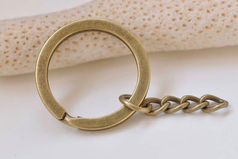 10 Pcs Simple Keychain Fob Key Ring With Short Extension Chain - Etsy
