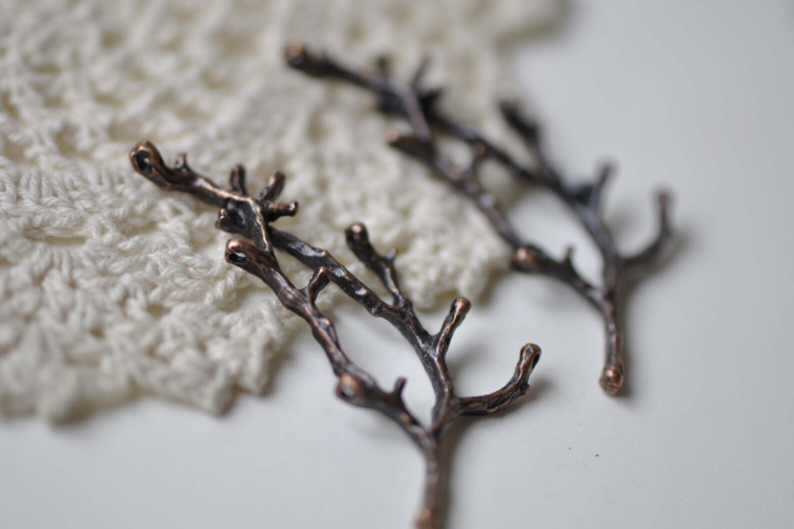 Coral Branch Connectors Antique Copper Twig Pendants 30x52mm - Etsy