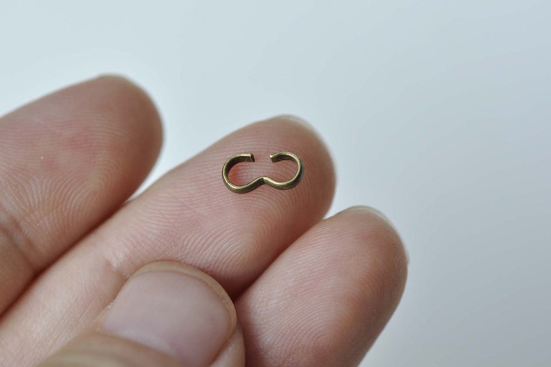 Antique Bronze Iron 8 Shaped Chain Cord Clasps Findings 4x8mm Set of ...