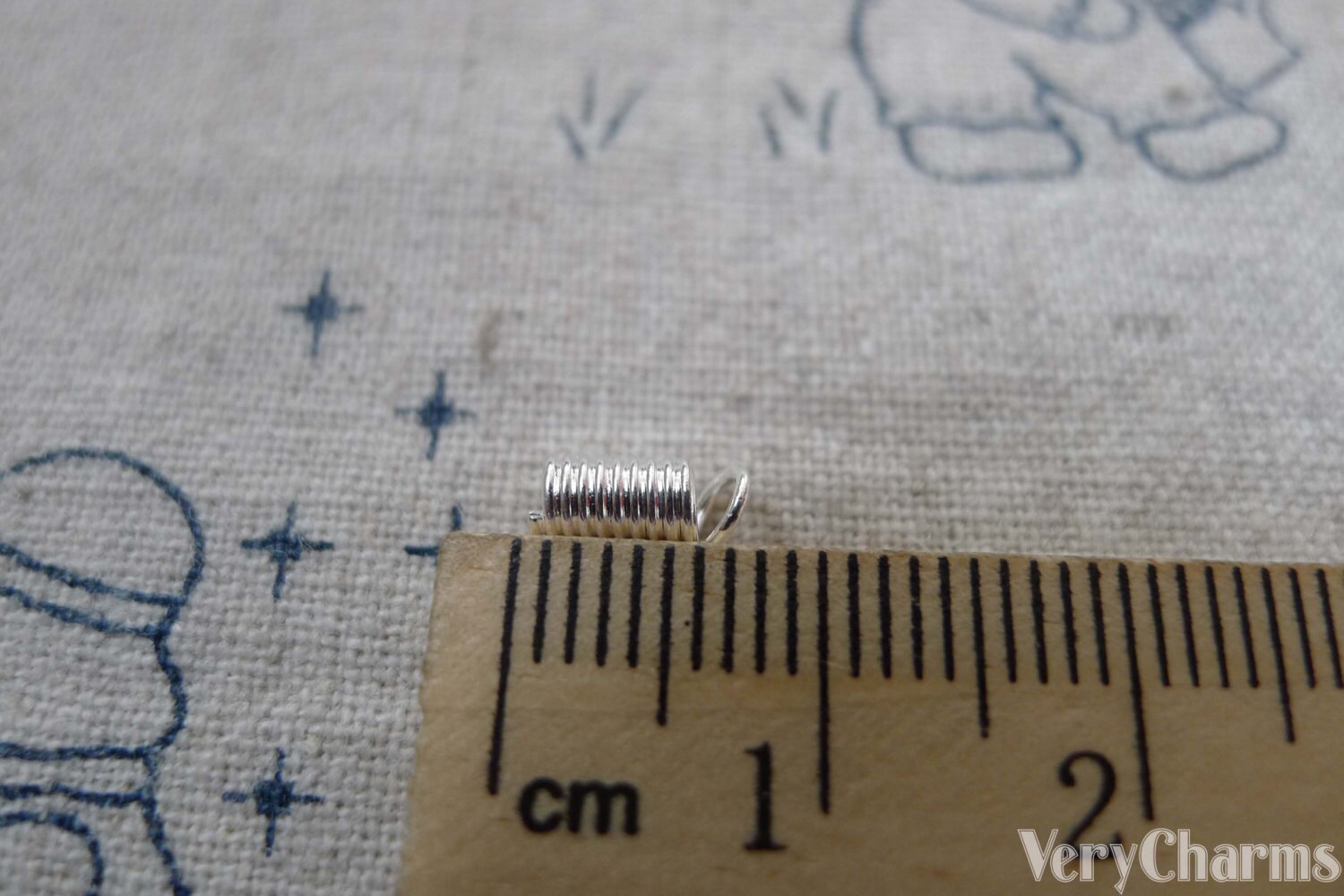 Silver Spring Cord End Connector Coil Necklace Head 3x6mm Set of 200 ...